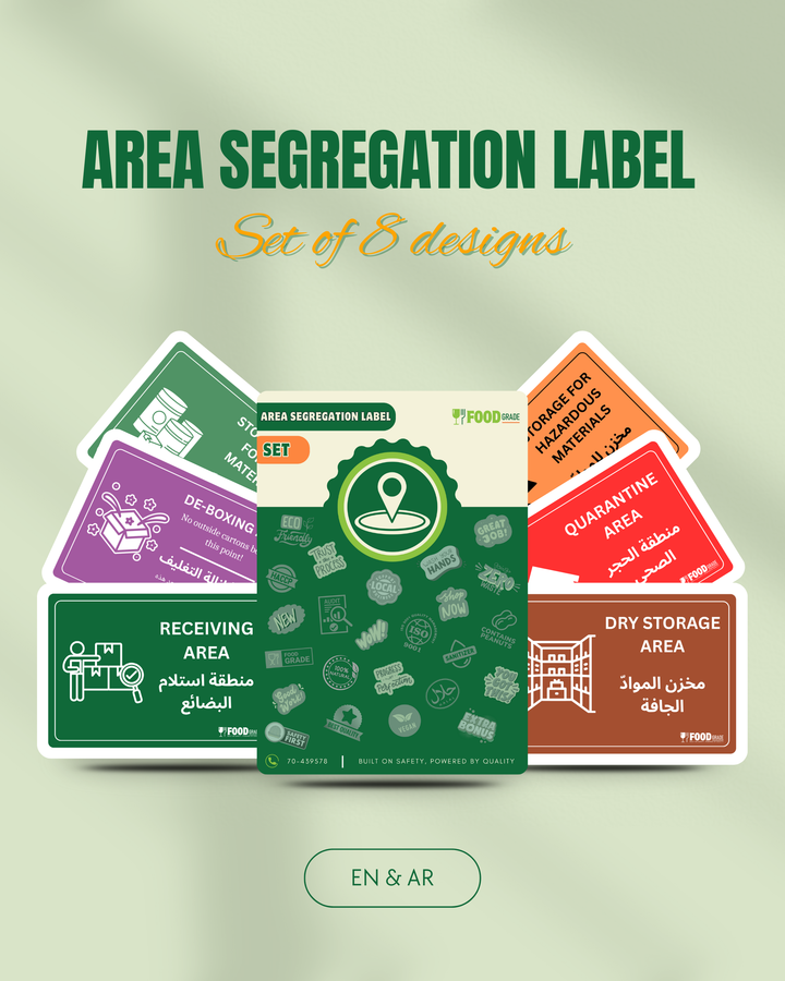 Area Segregation Label Booklet – Food Grade