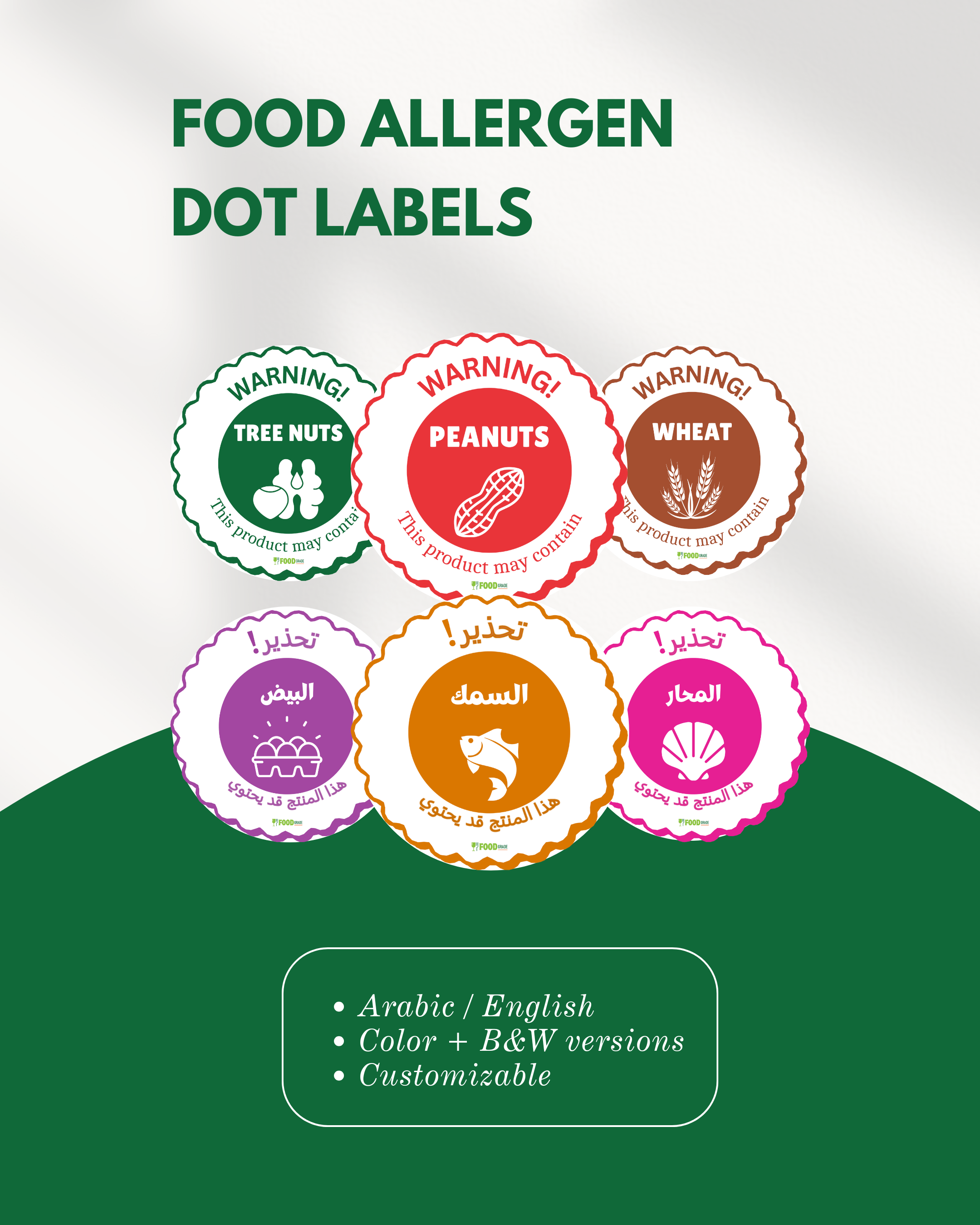 Food Allergen Dot Labels – Food Grade